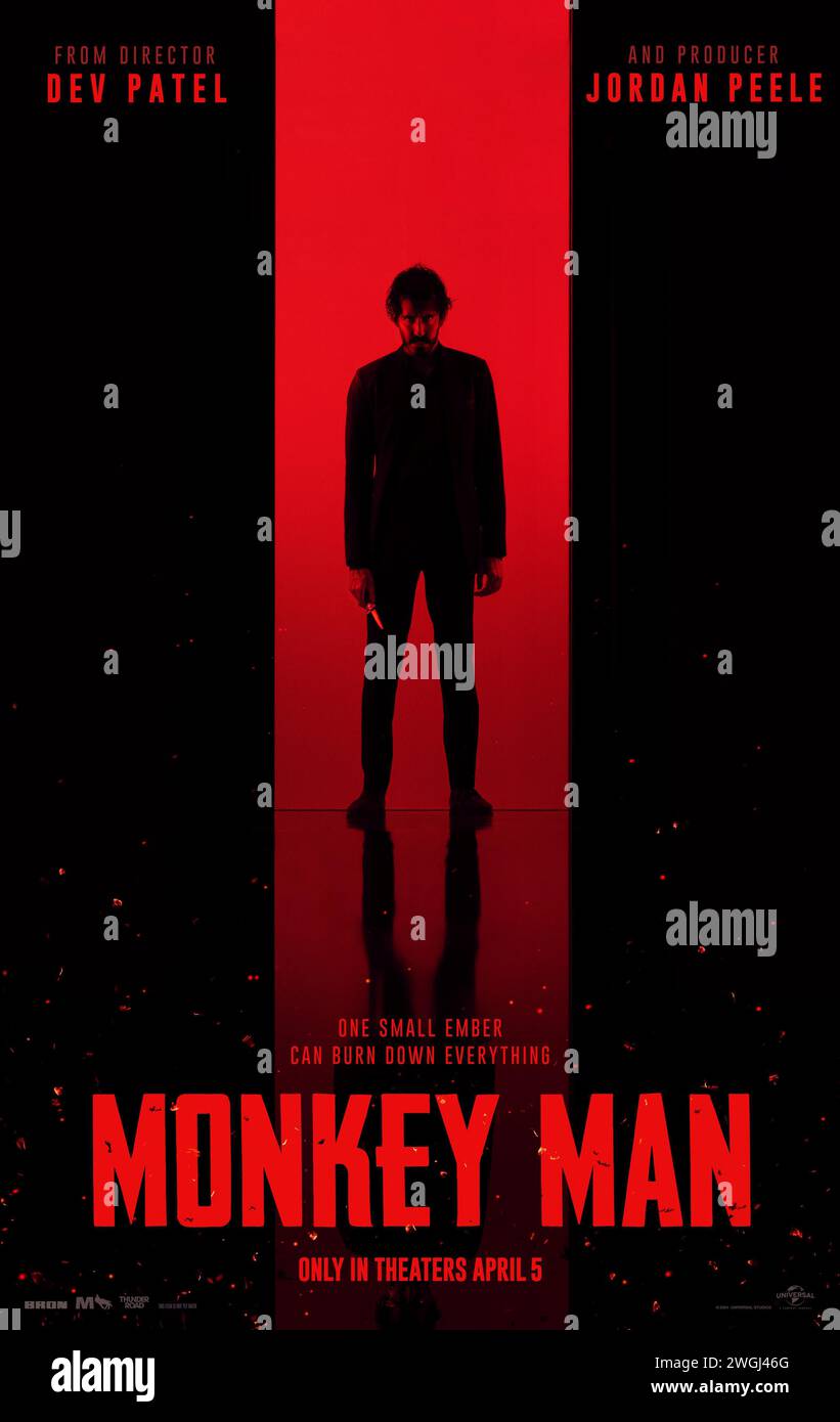 Monkey Man poster Dev Patel Stock Photo - Alamy Monkey Man poster Dev Patel Stock Photo - Alamy