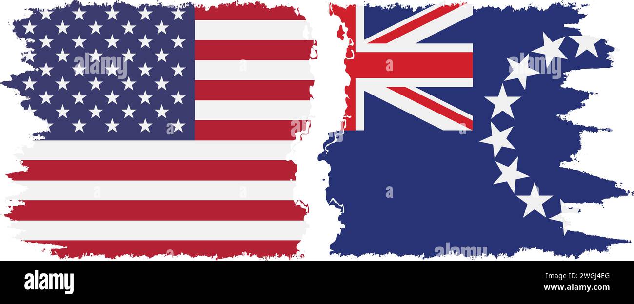 Usa cook islands flag hi-res stock photography and images - Alamy