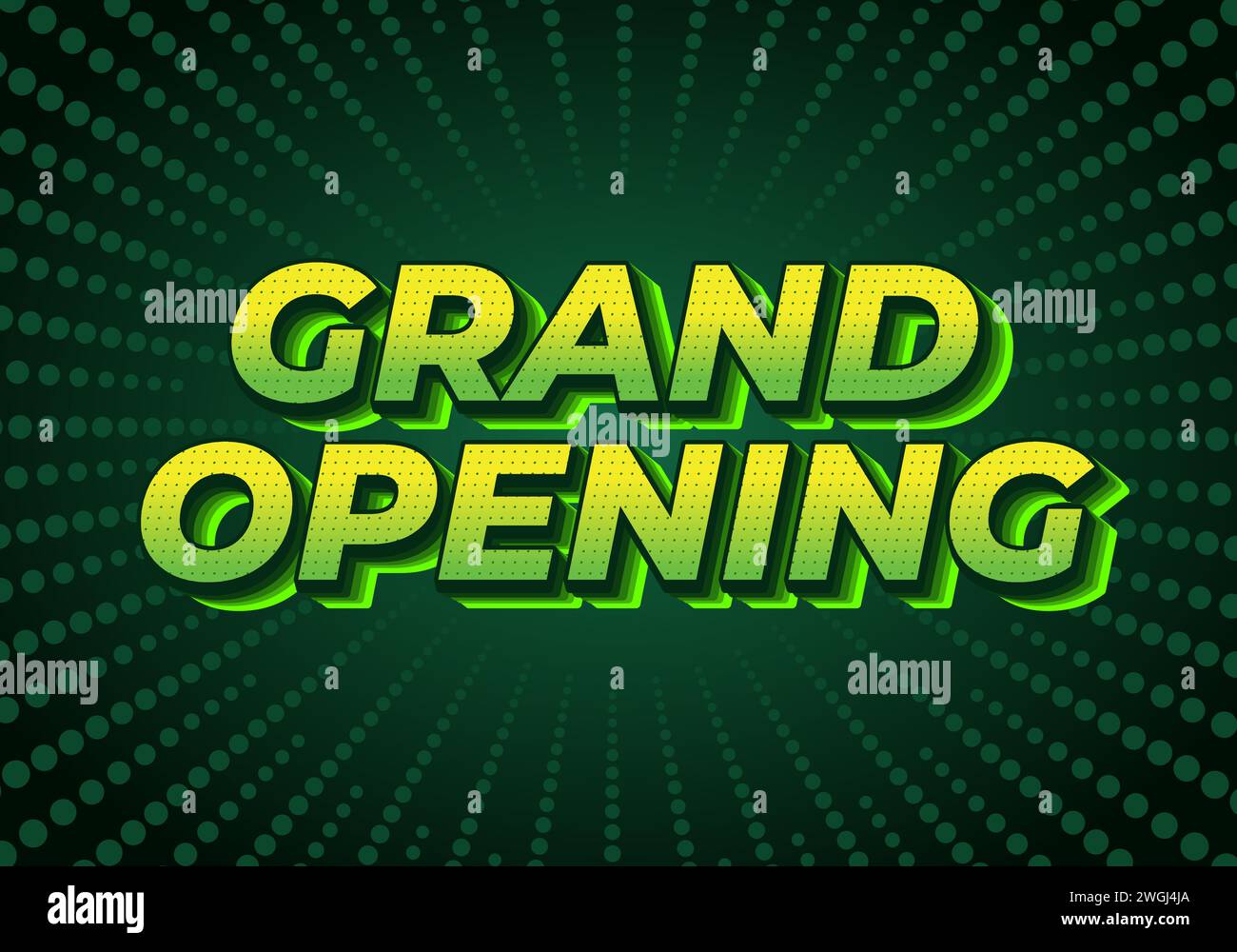 Grand opening. Text effect design in 3D look with eye catching colors ...