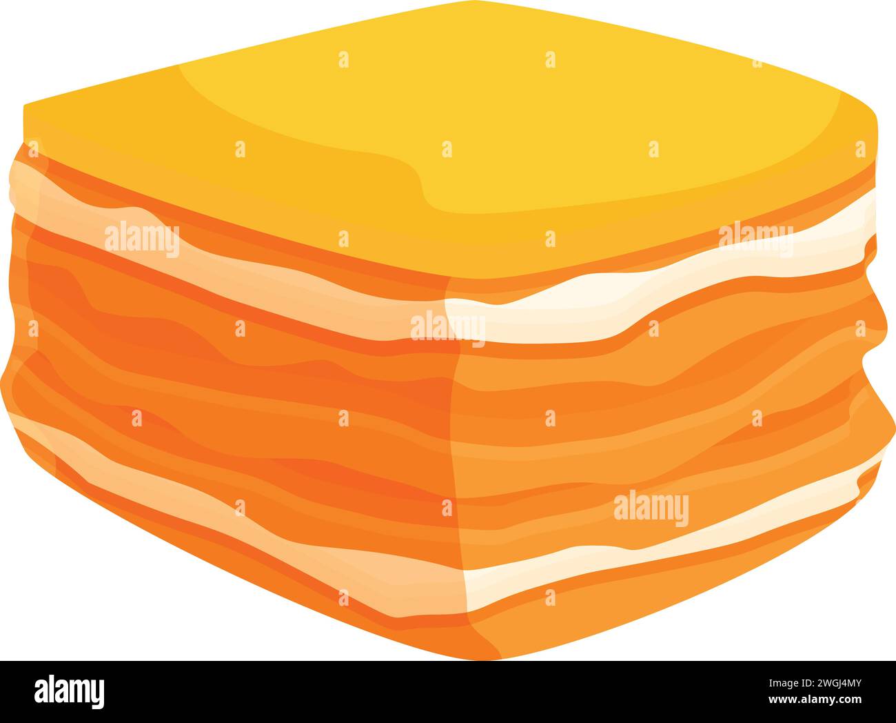 French dessert icon cartoon vector. Napoleon cake. Paris cuisine snack ...
