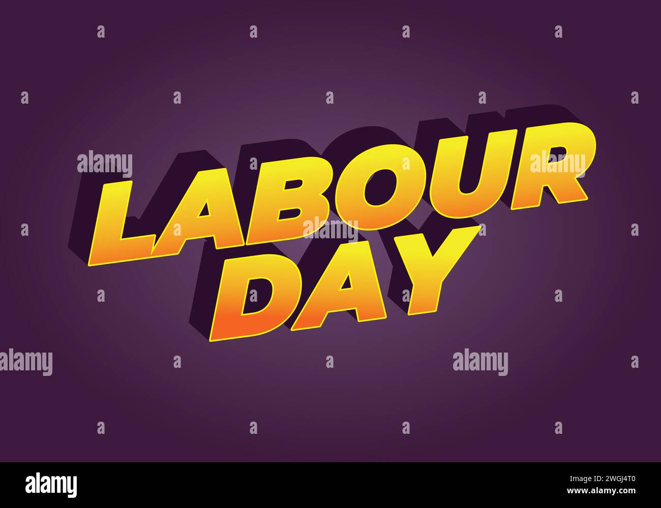 Labour day. Text effect design in eye catching colors and 3D look Stock ...