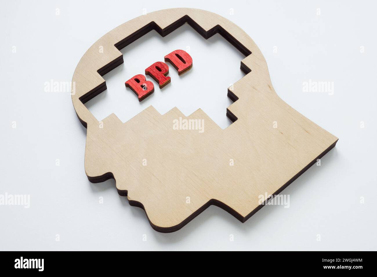 Head with letters BPD Borderline personality disorder Stock Photo - Alamy