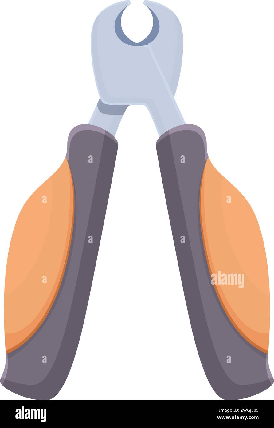 Claw cutter icon cartoon vector. Animal tool care. Metal scissors Stock ...