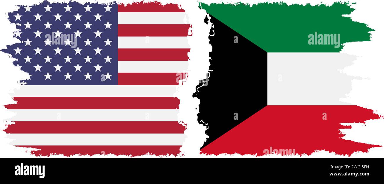 Kuwait usa flag hi-res stock photography and images - Alamy
