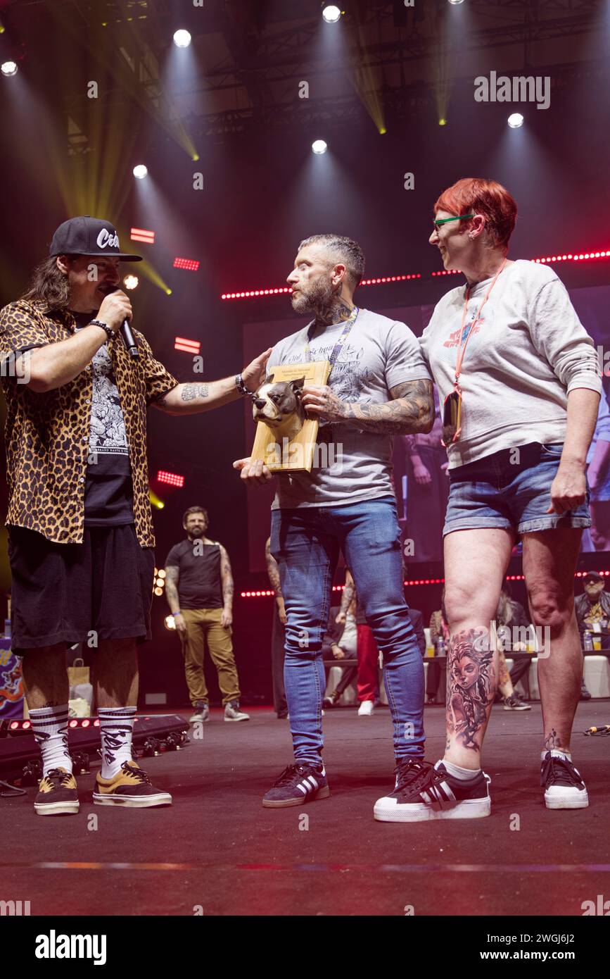 Paris, France. 3rd Feb, 2024. Tattoo artists, Astin winner (3rd place ...