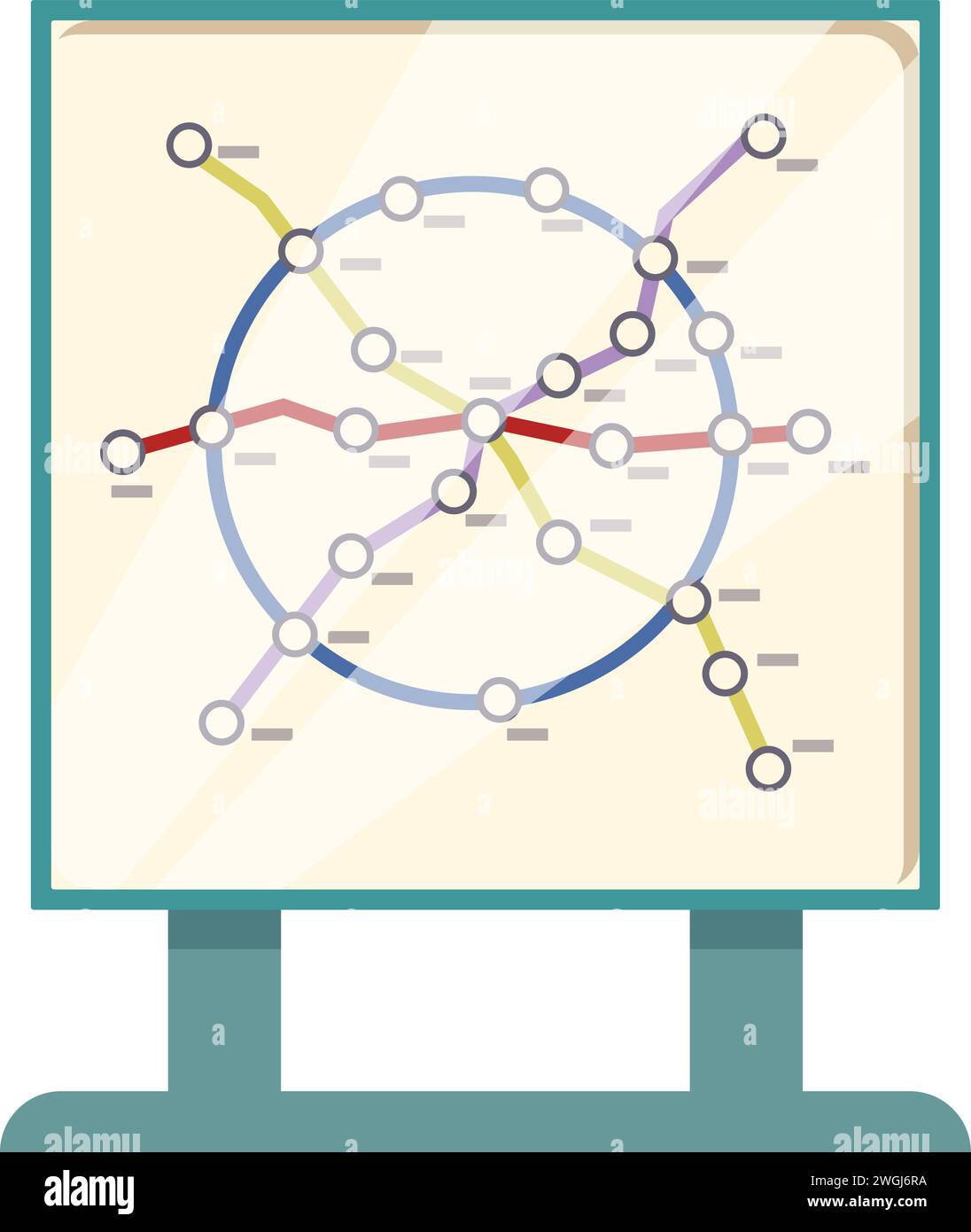 Subway metro map icon cartoon vector. Exit service. Help city transport ...