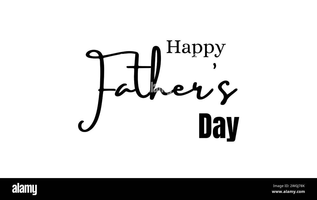Happy Fathers Day With Red Hearts Fathers Love Text Typography Poster Vector Illustration 