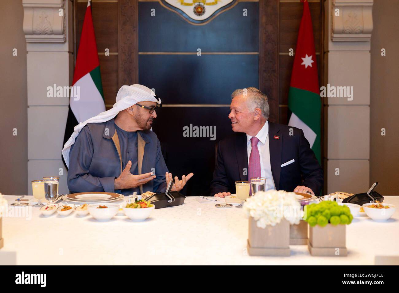 Jordanian King Abdullah II holds a meeting with Sheikh Mohammed bin ...