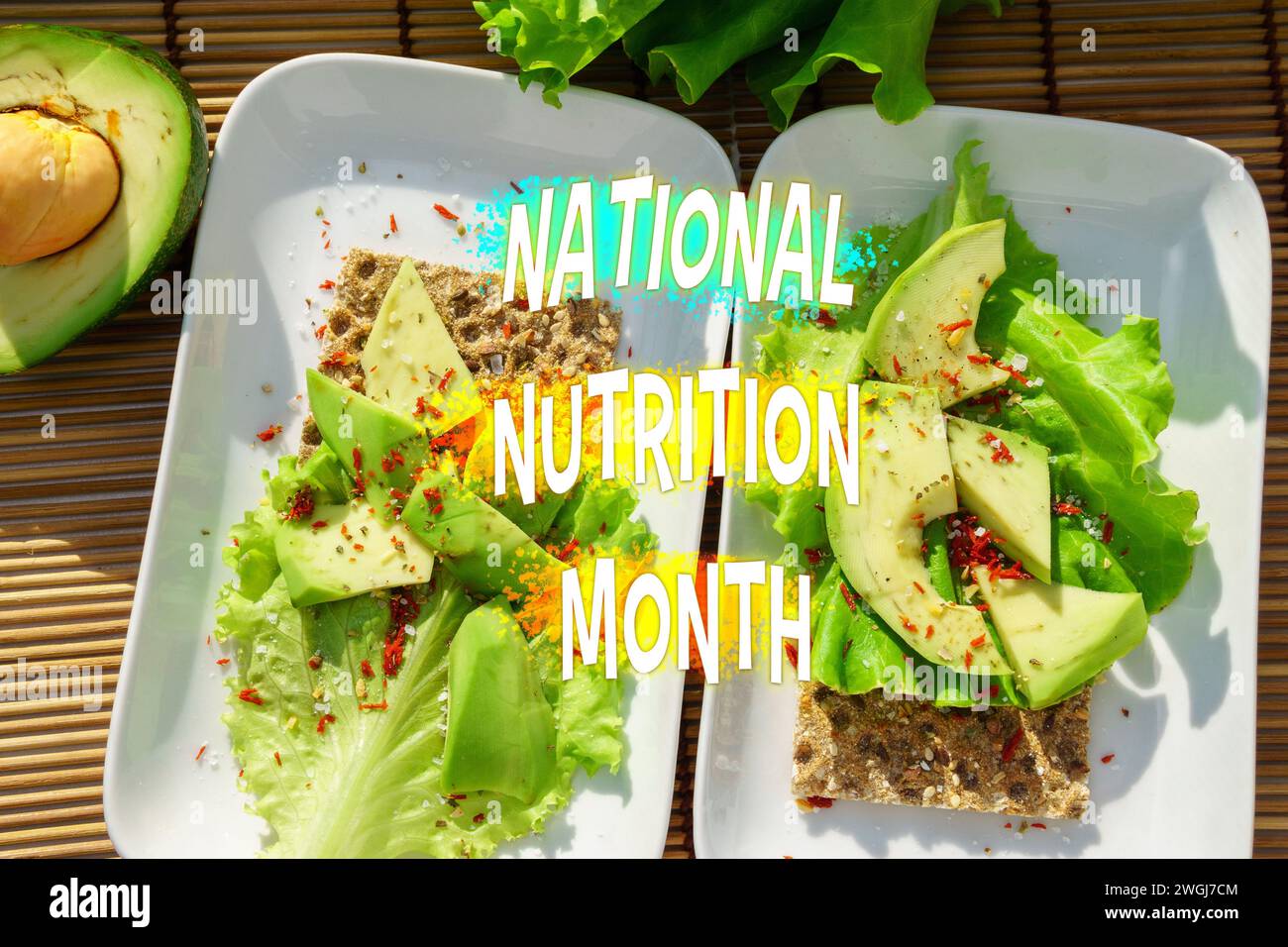 Celebrating National Nutrition Month With a Fresh Salad and avocado on ...