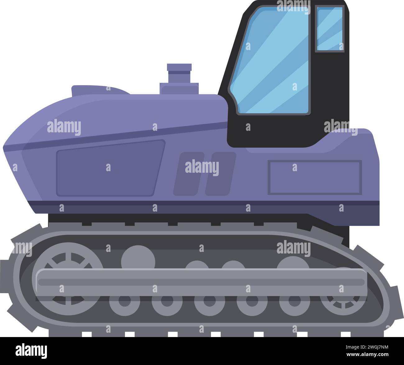 Violet crawler icon cartoon vector. Vehicle construction. Car ...