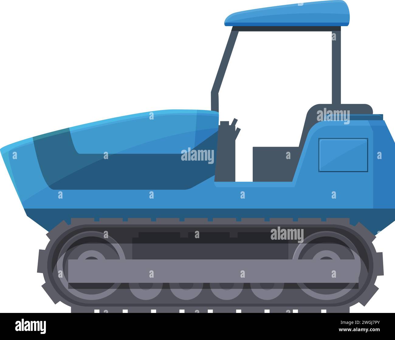Side crawler icon cartoon vector. Work car heavy. Cargo mobile earth ...