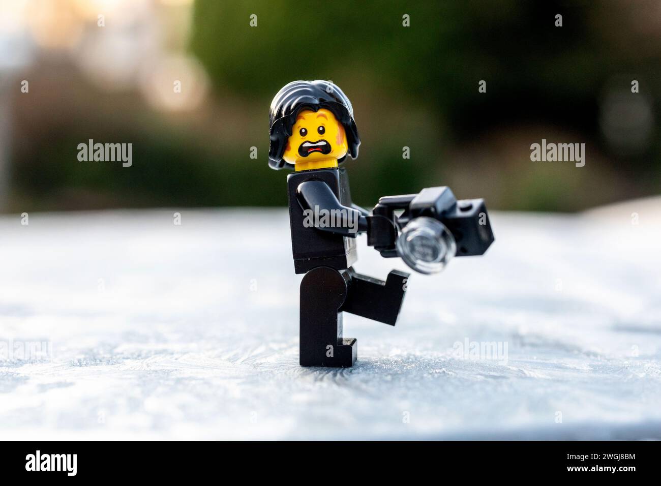 Picture by Shaun Fellows / Alamy A lego photographer on a icy winters ...
