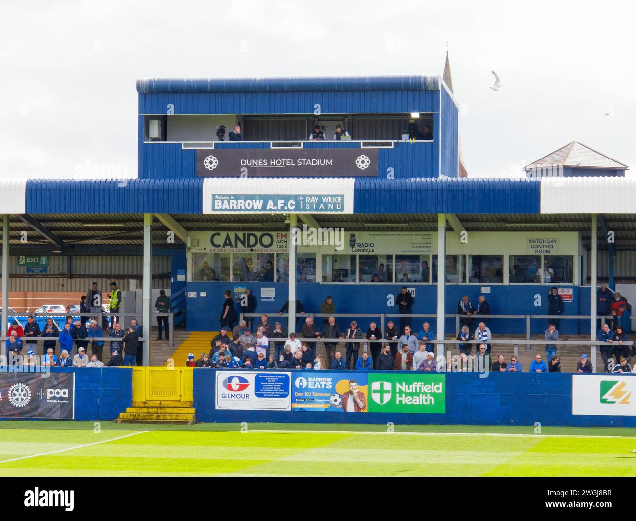 Barrow afc stand Stock Photo - Alamy