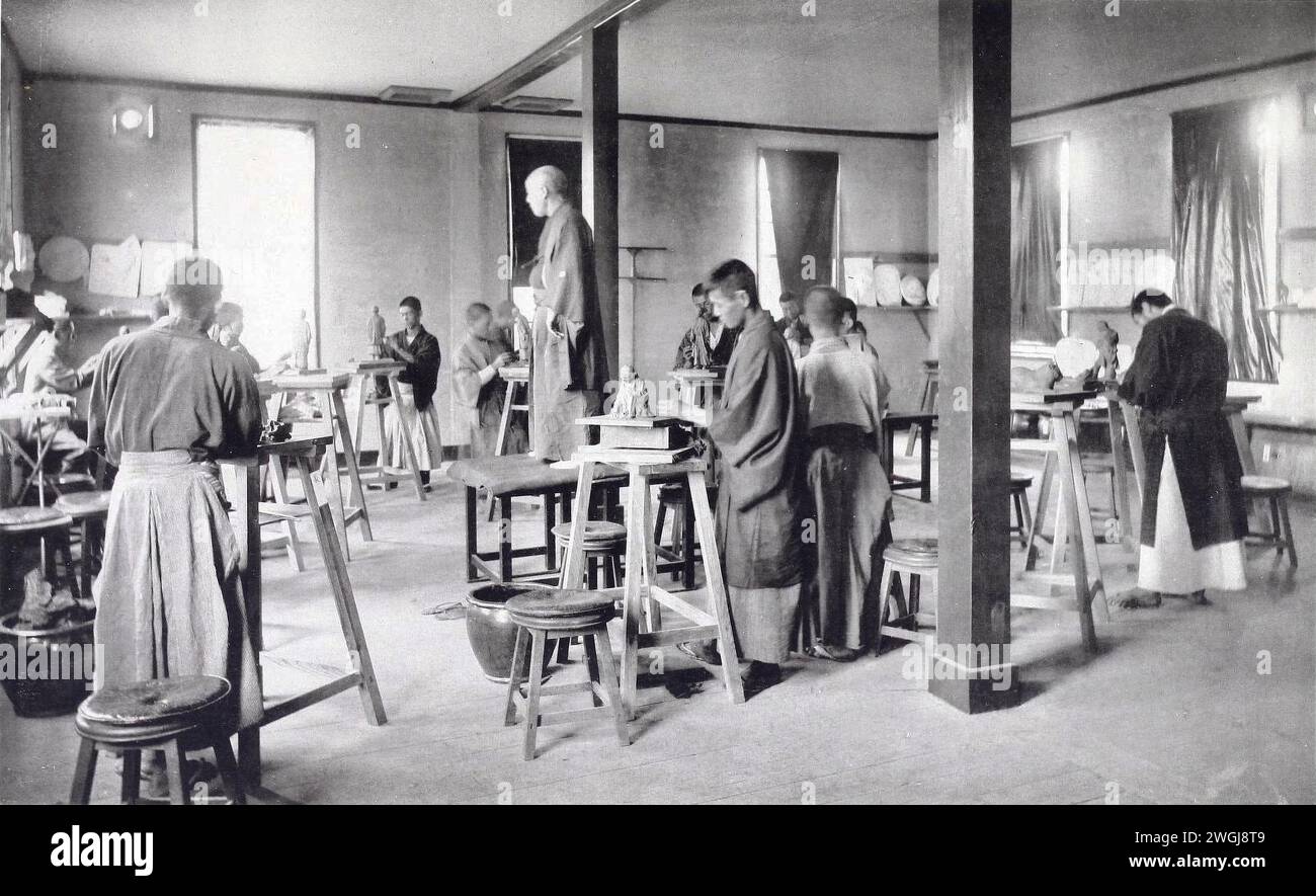 Modeling workshop at Tokyo School of Fine Arts, From "Notice sur l ...