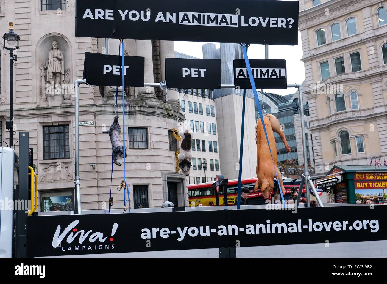 London, UK, 5th February, 2024. Animal rights organisation Viva ...