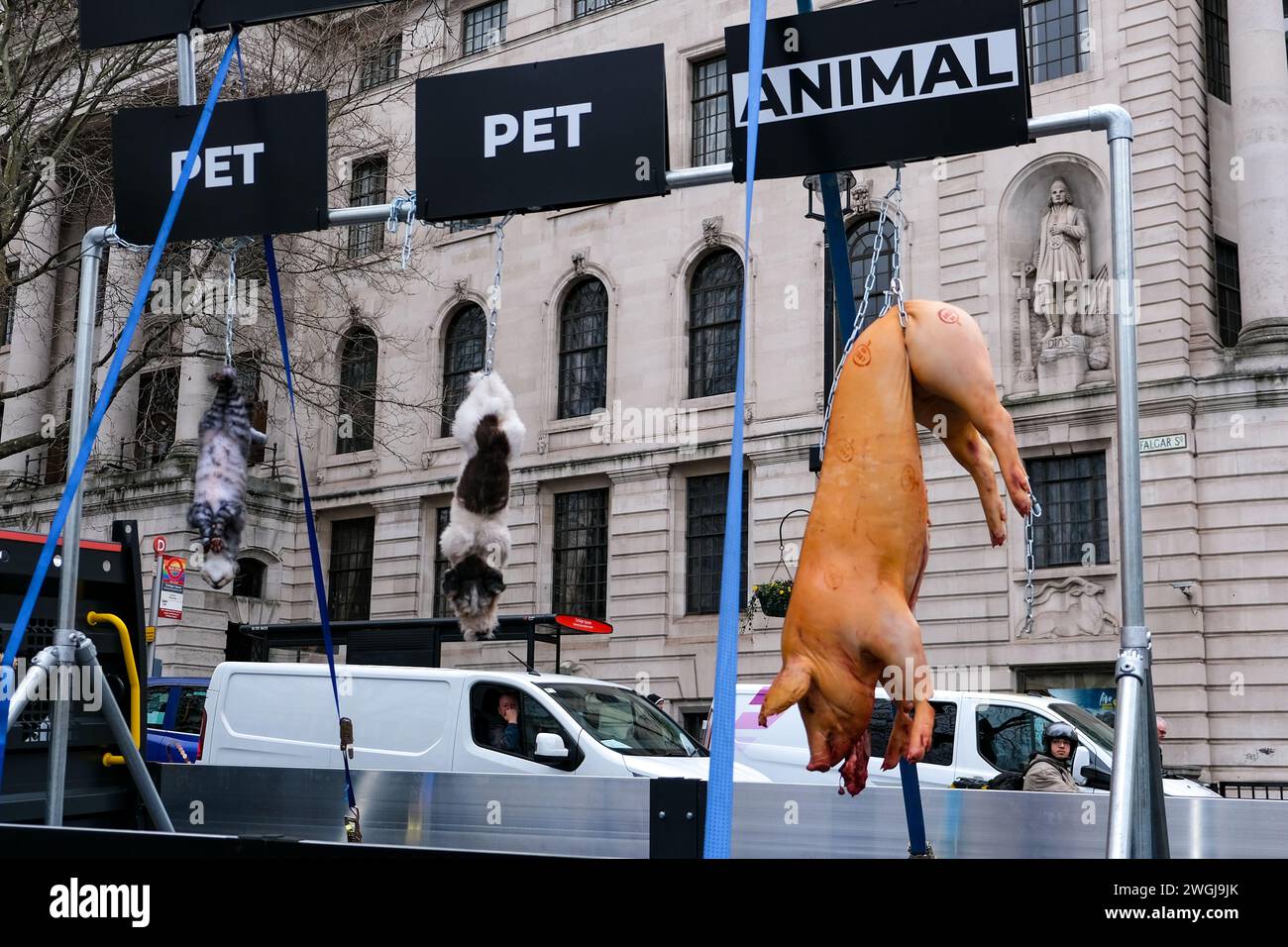 London, UK, 5th February, 2024. Animal rights organisation Viva ...