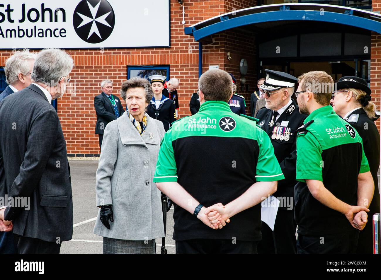 Devizes, Wiltshire 5th February 2024. The Princess Royal, Commandant-in ...