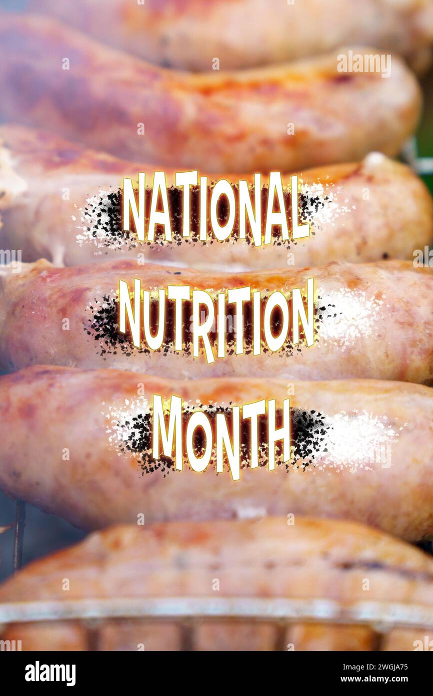 National Nutrition Month by superimposing the events text over a ...