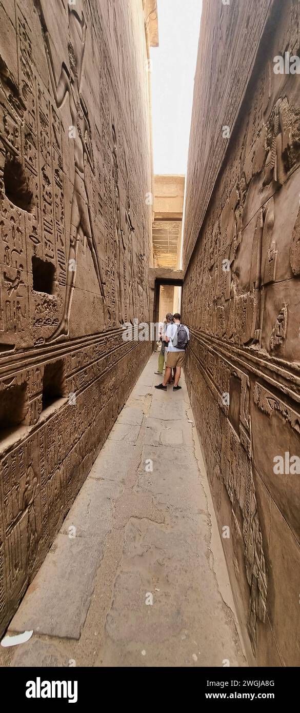 A scenic stone path adorned with Egyptian ancient hieroglyphics, as ...