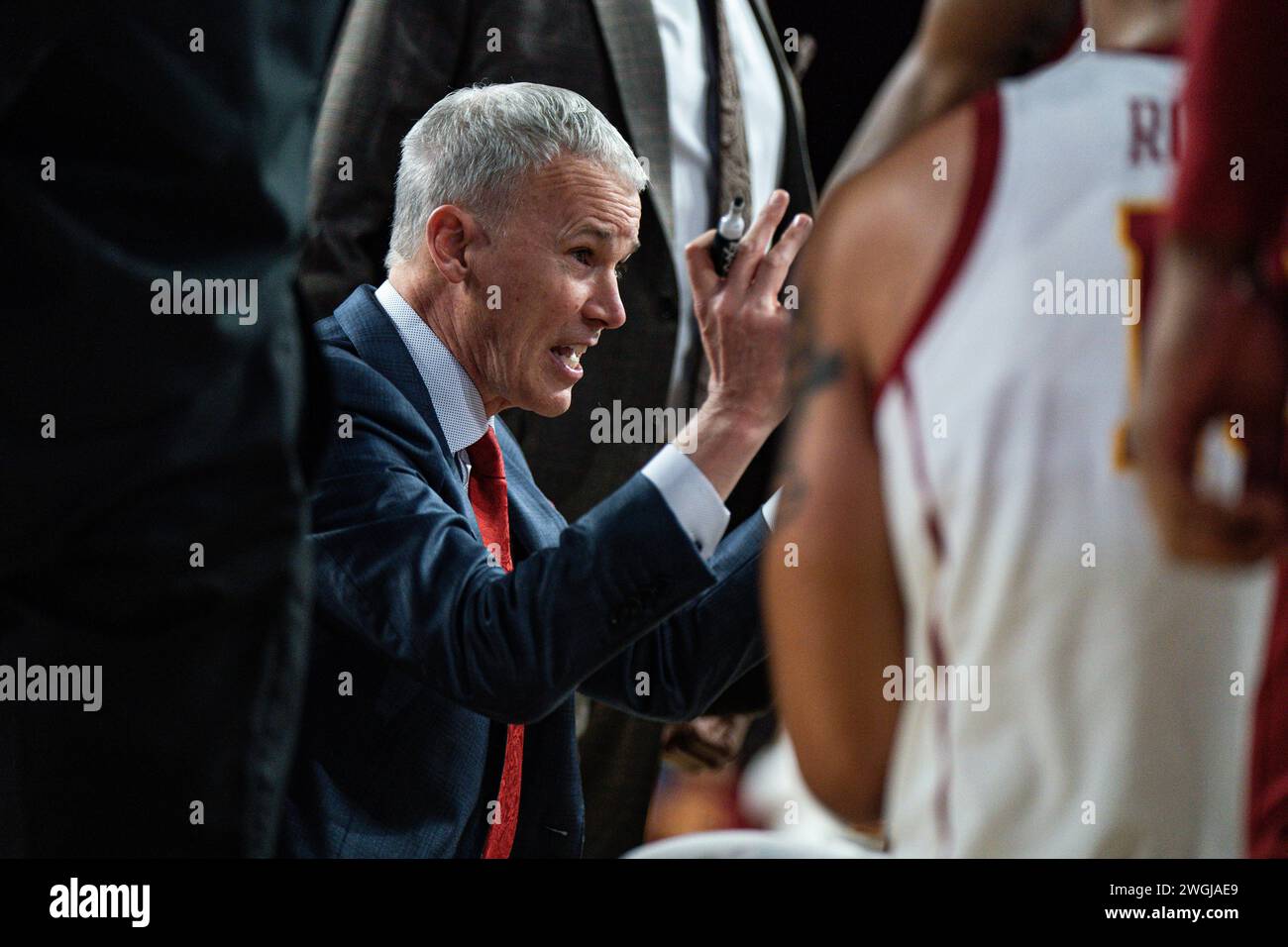 USC Trojans head coach Andy Enfield during a NCAA men’s basketball game ...