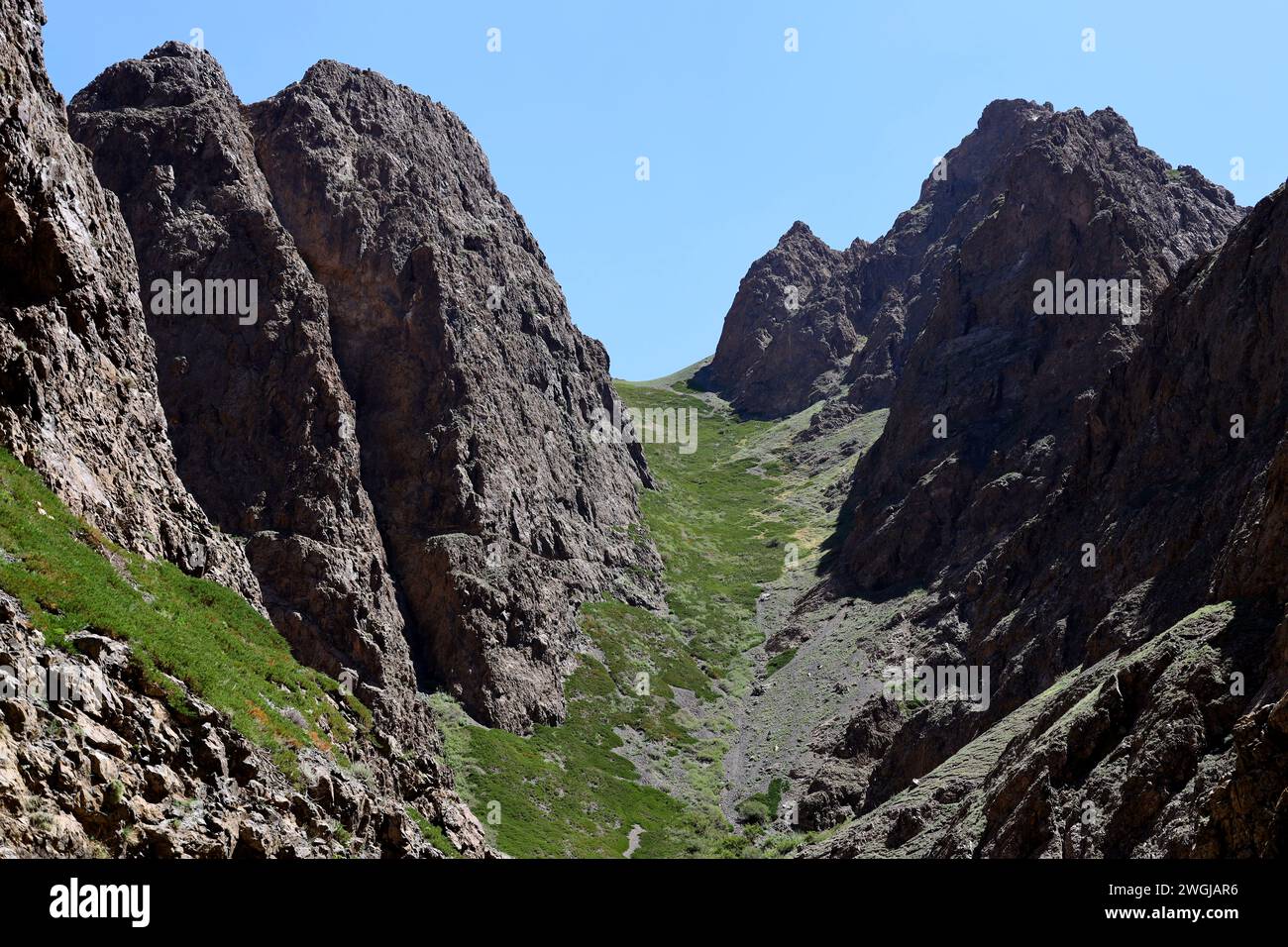 View of Yolyn Am the amazing george in Mongolia Stock Photo - Alamy
