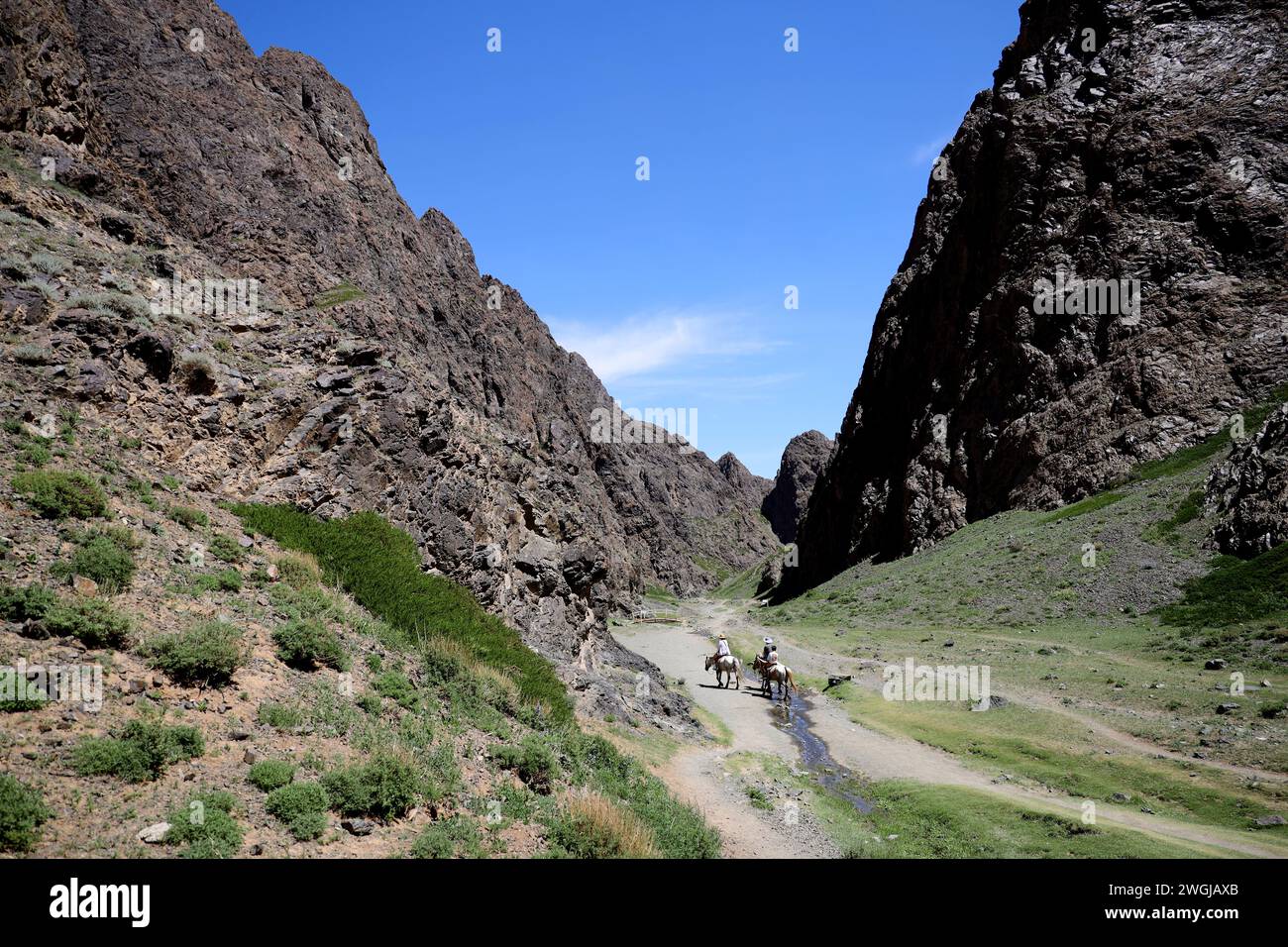 View of Yolyn Am the amazing george in Mongolia Stock Photo - Alamy