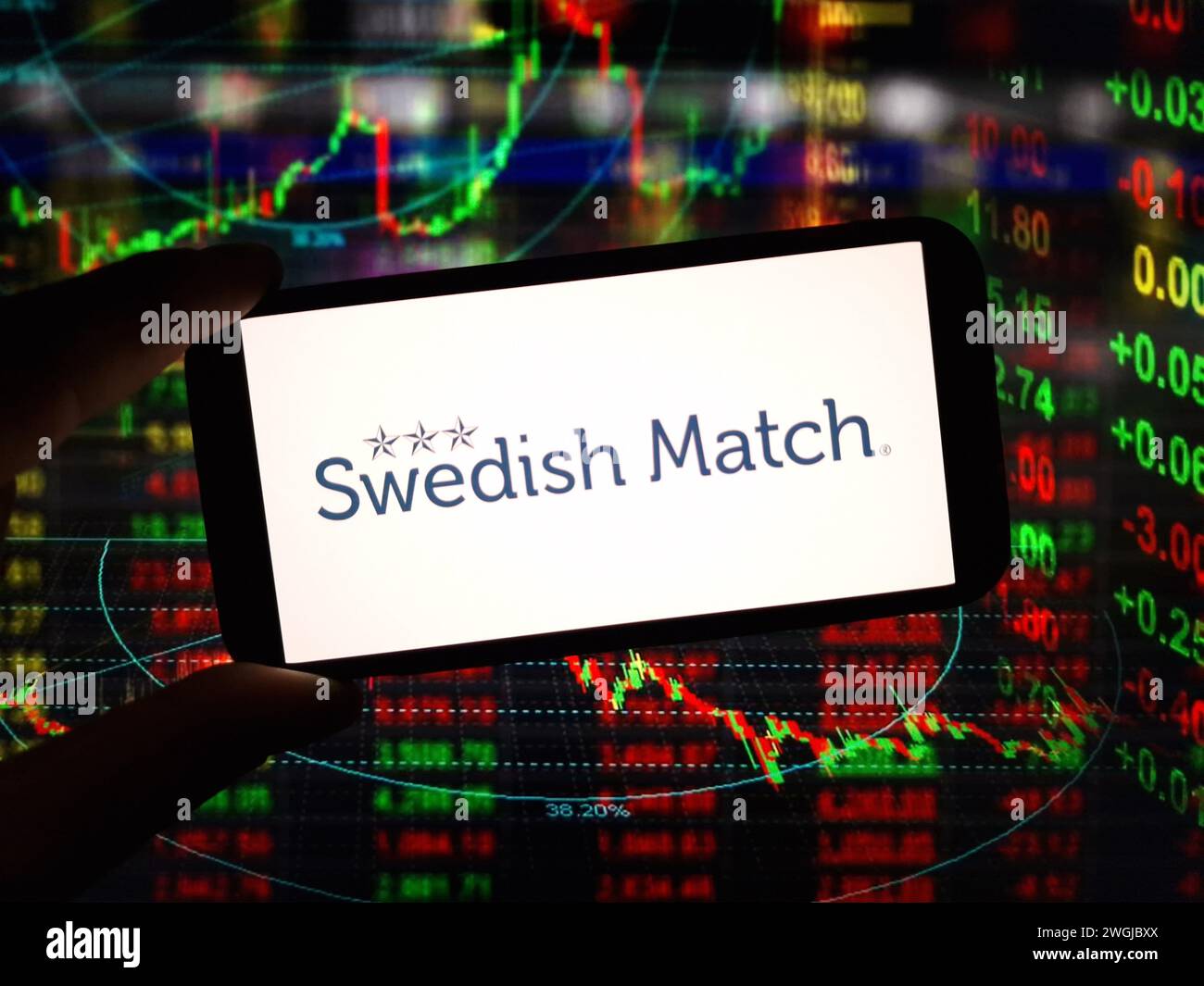 Konskie, Poland - February 04, 2024: Swedish Match AB company logo ...