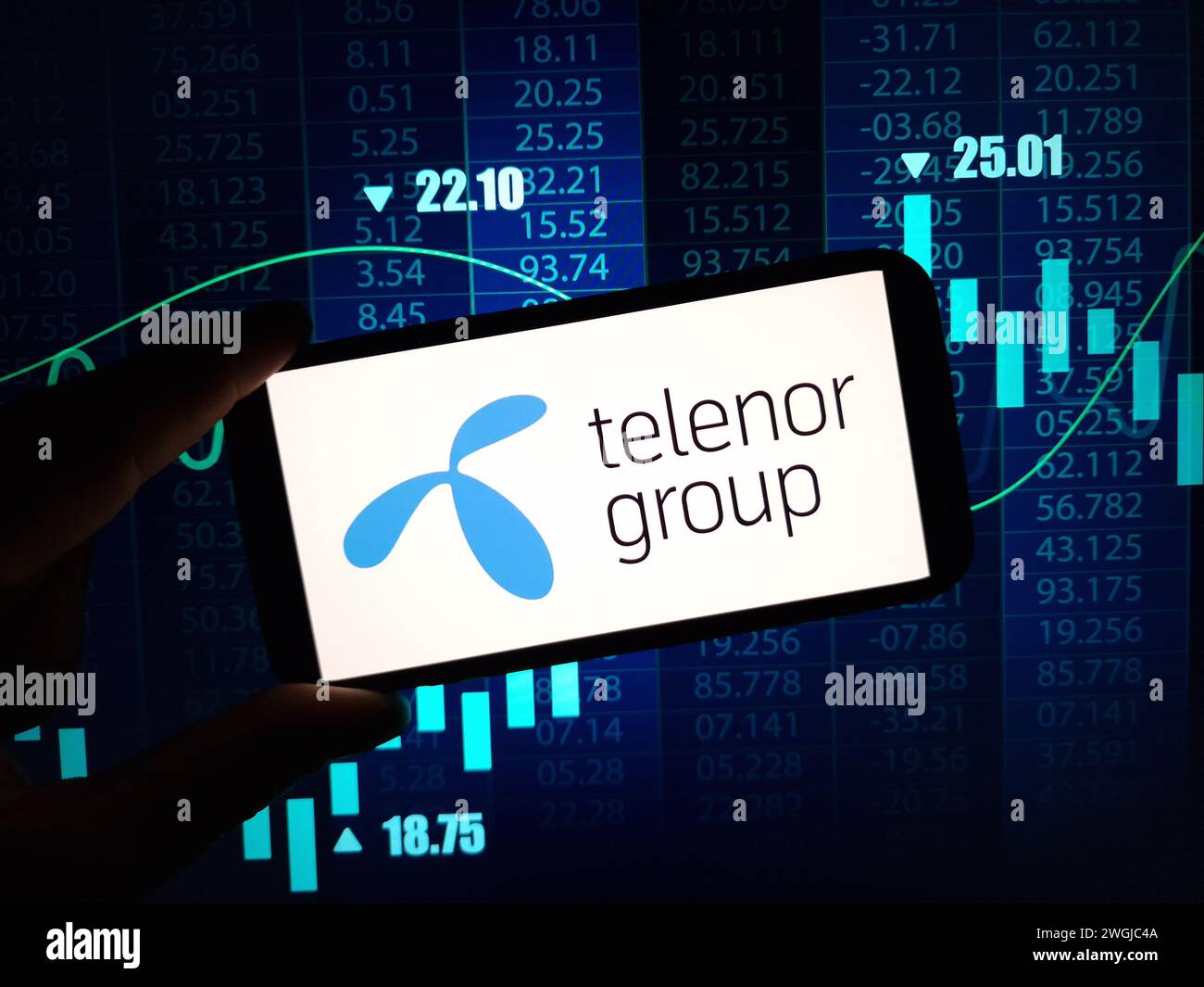 Konskie, Poland - February 04, 2024: Telenor Group company logo ...