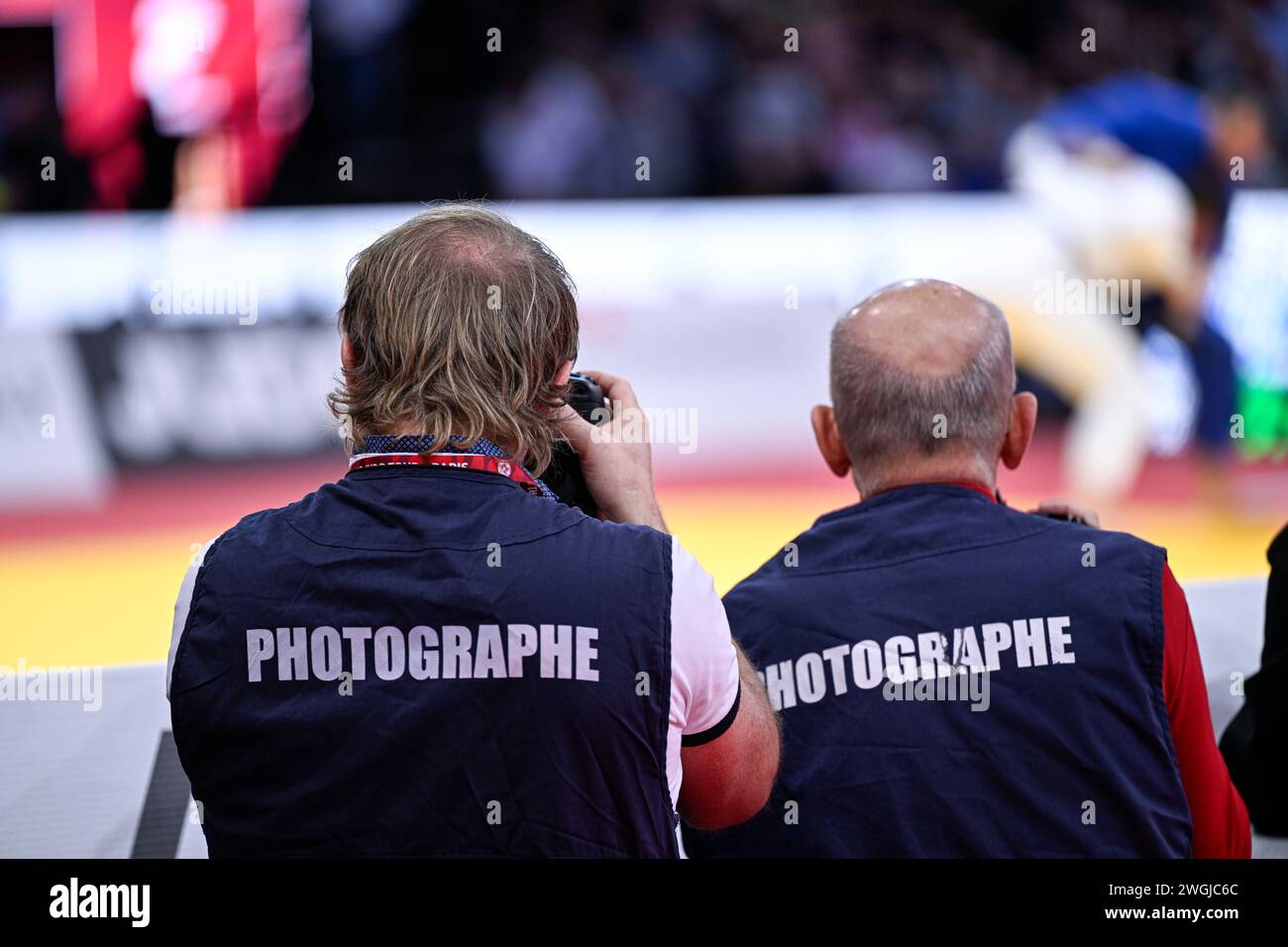 Sports press photographers during the Paris Grand Slam 2024 IJF World ...