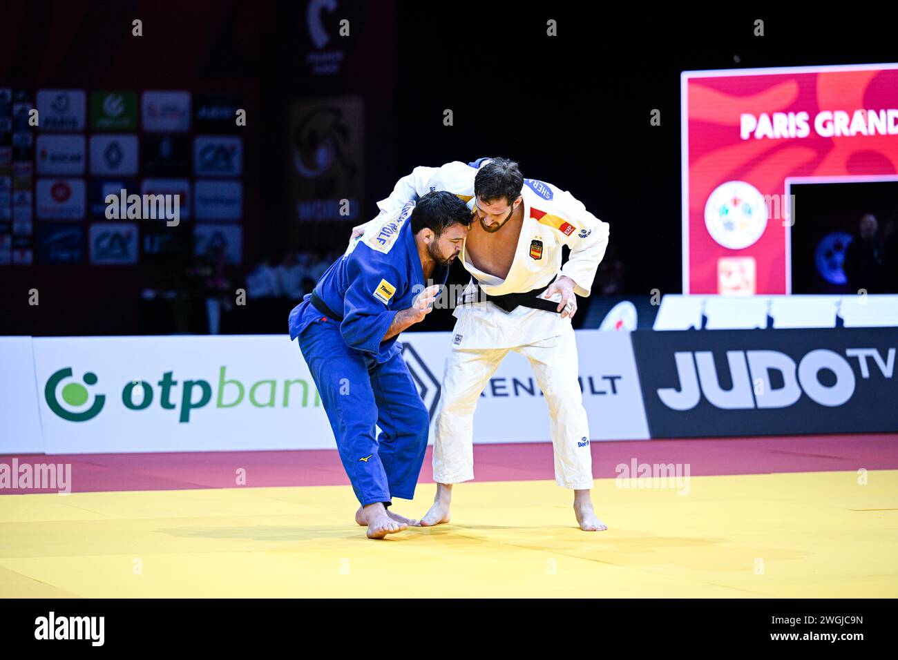 Aaron Wolf and Nikoloz Sherazadishvili during the Paris Grand Slam 2024 IJF World Judo Tour ...