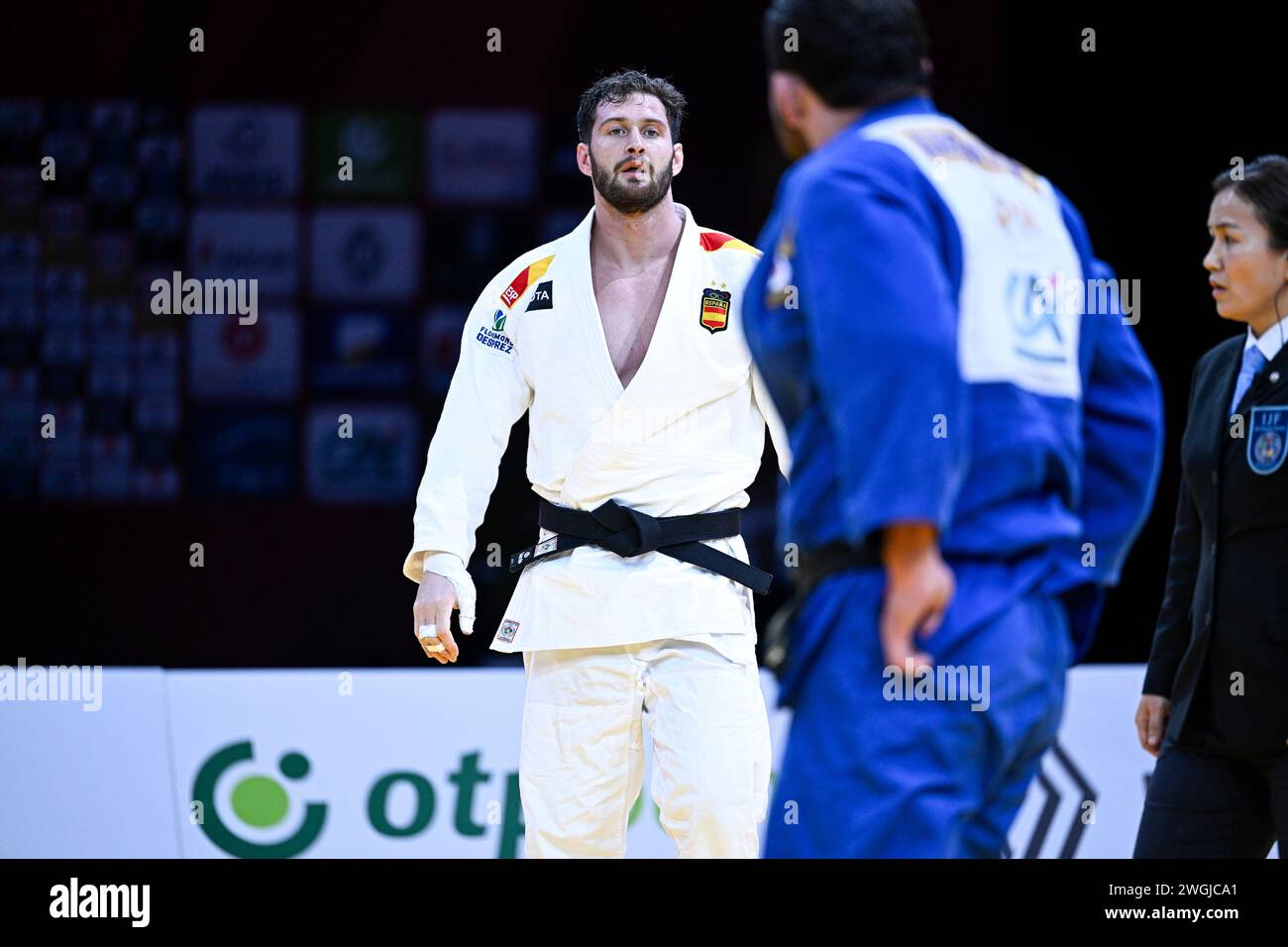Aaron Wolf and Nikoloz Sherazadishvili during the Paris Grand Slam 2024 ...