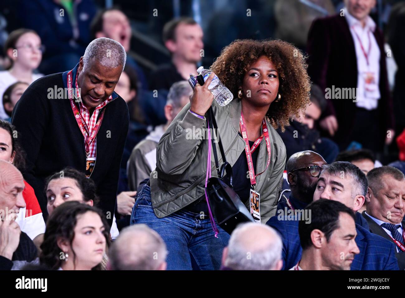 Paris, France. 04th Feb, 2024. Luthna Plocus wife of Teddy Riner during ...