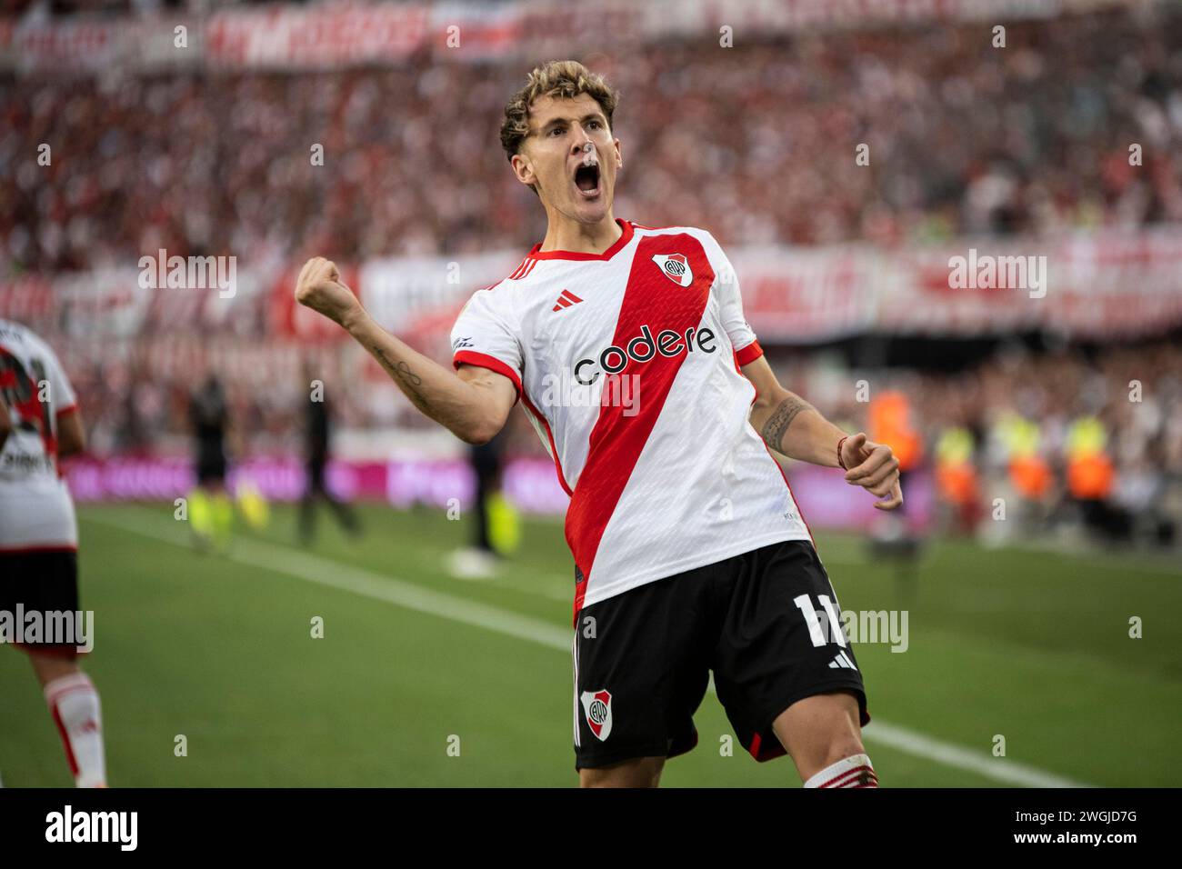 Facundo Colidio of River Plate celebrates a goal during the Copa de La ...