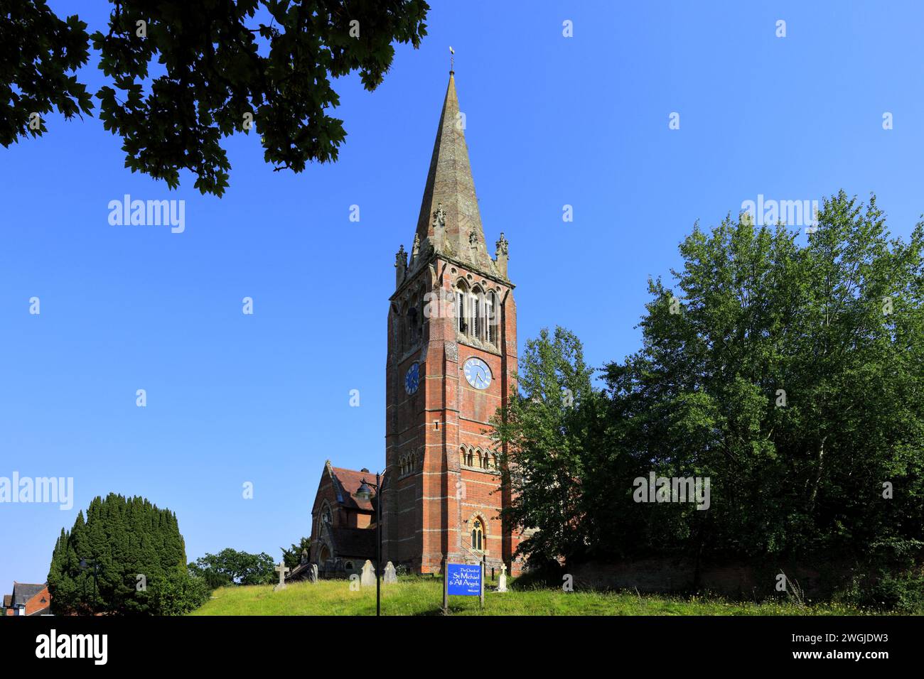 St Michael and All Angles parish church, Lyndhurst town; New Forest ...
