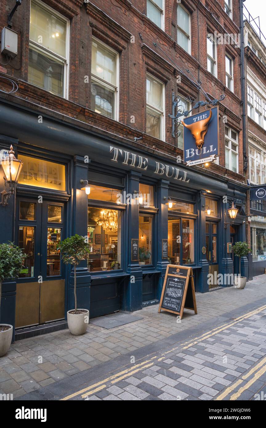 Exterior of The Bull and The Hide pub restaurant & boutique hotel on ...