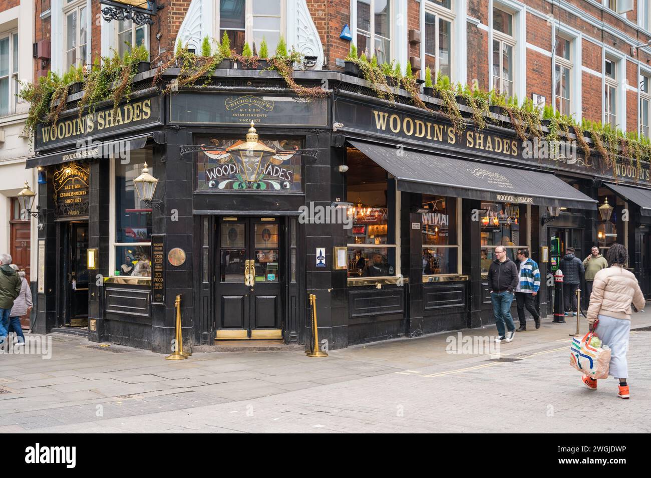 Exterior of Woodin's Shades a traditional public house on the corner of ...