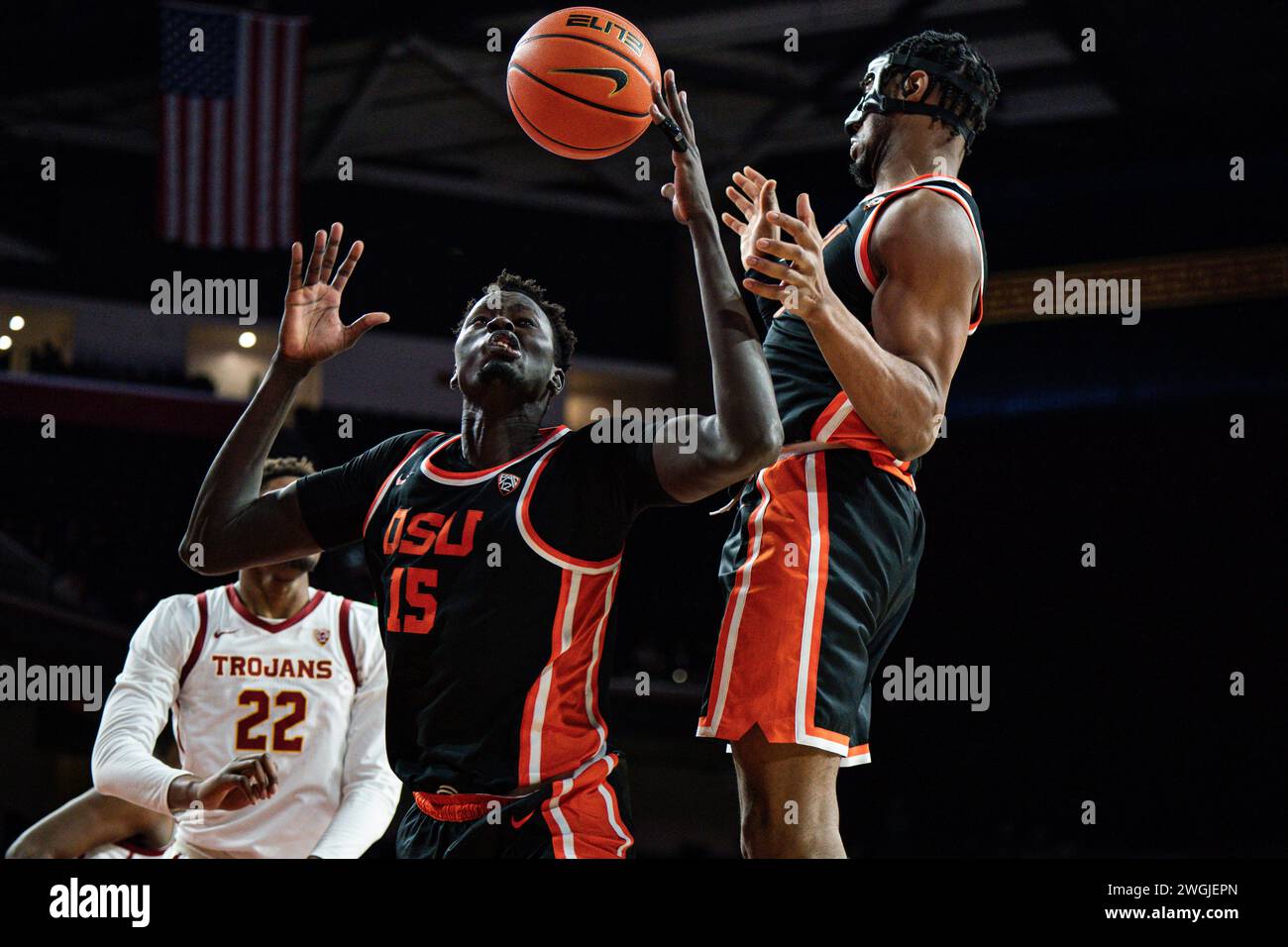 Los Angeles, United States. 03rd Feb, 2024. Oregon State Beavers center ...