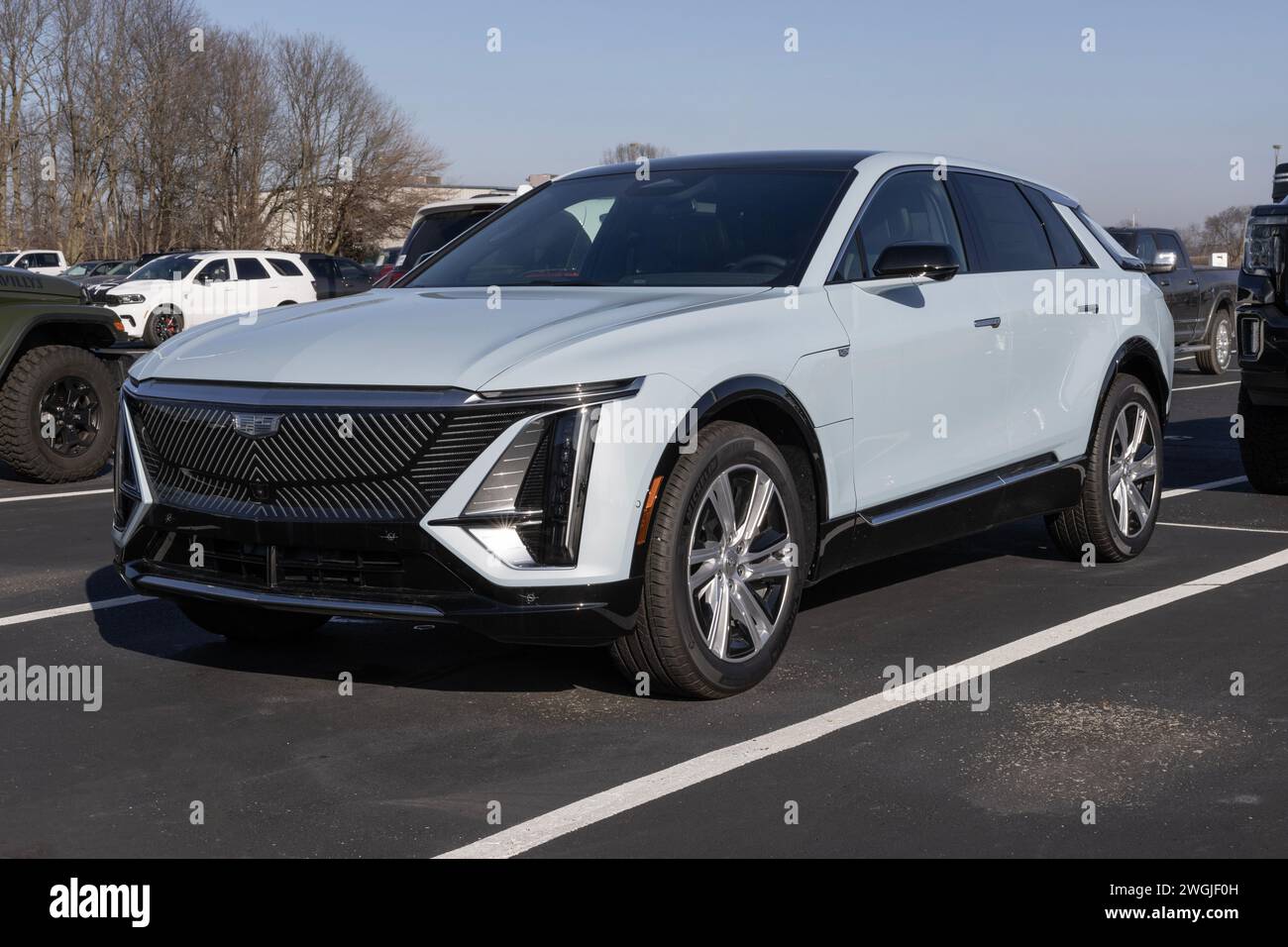 Kokomo - February 4, 2024: Cadillac LYRIQ EV Electric Vehicle display ...