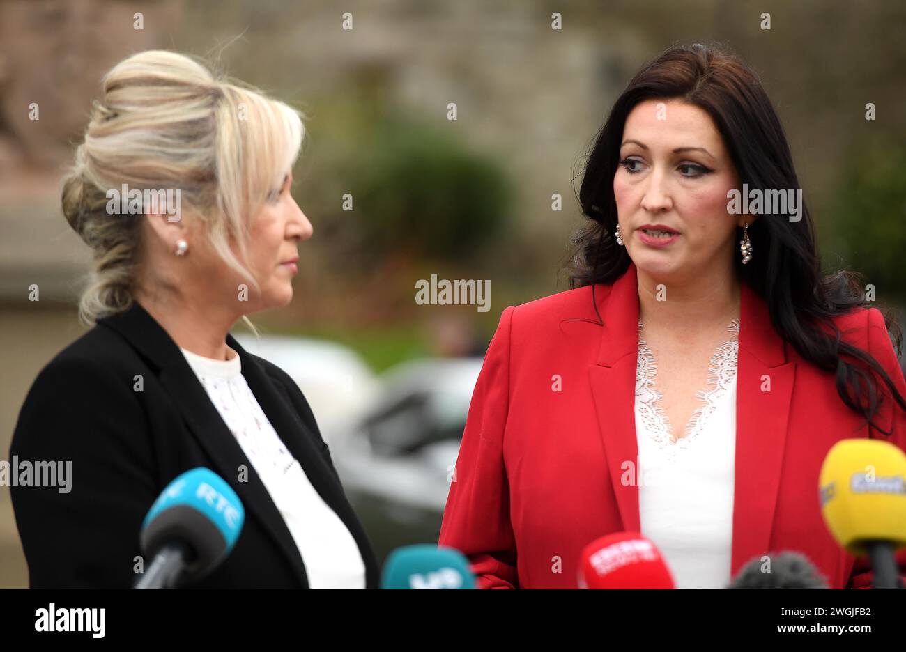 First Minister Michelle O'Neill (left) and Deputy First Minister Emma ...
