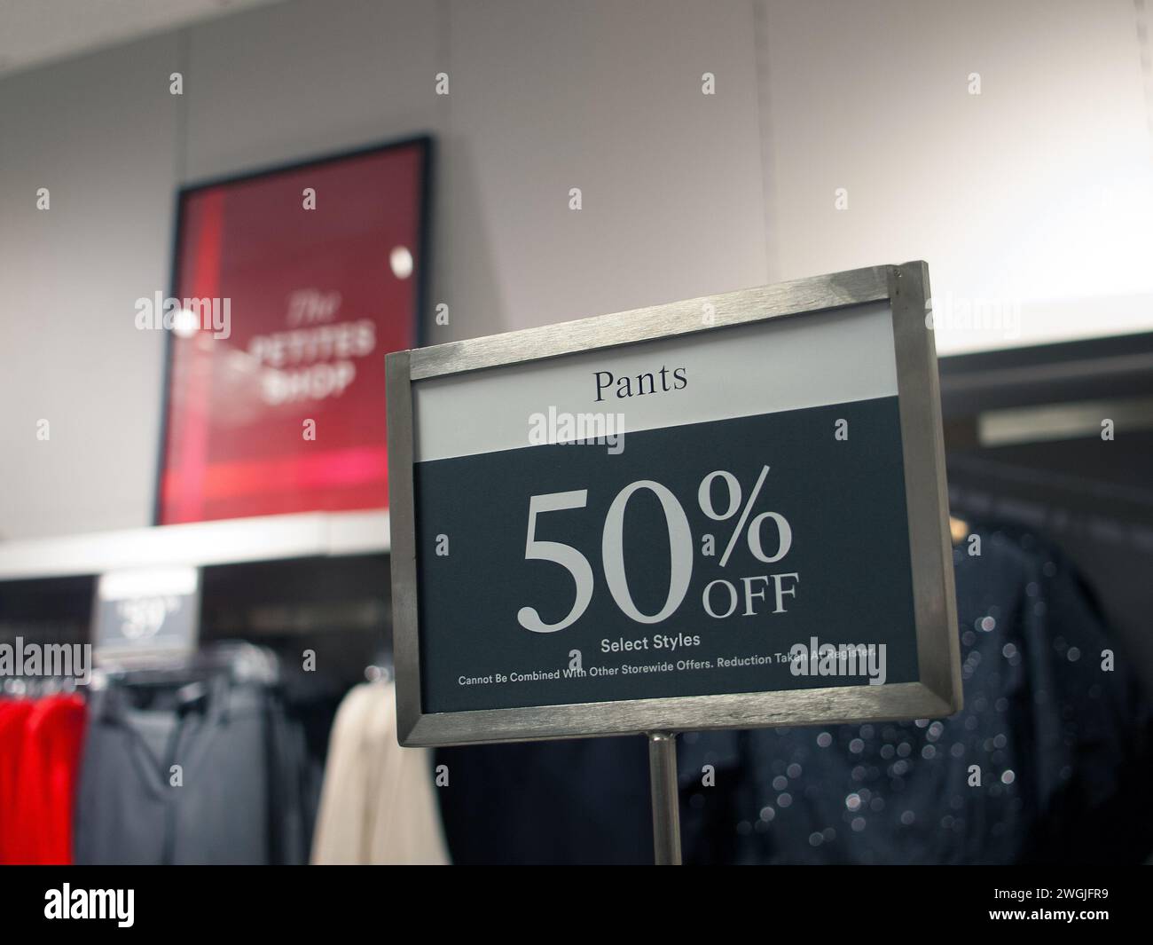 Miami, Florida, United States - December 3, 2023: 50% rebate on ...