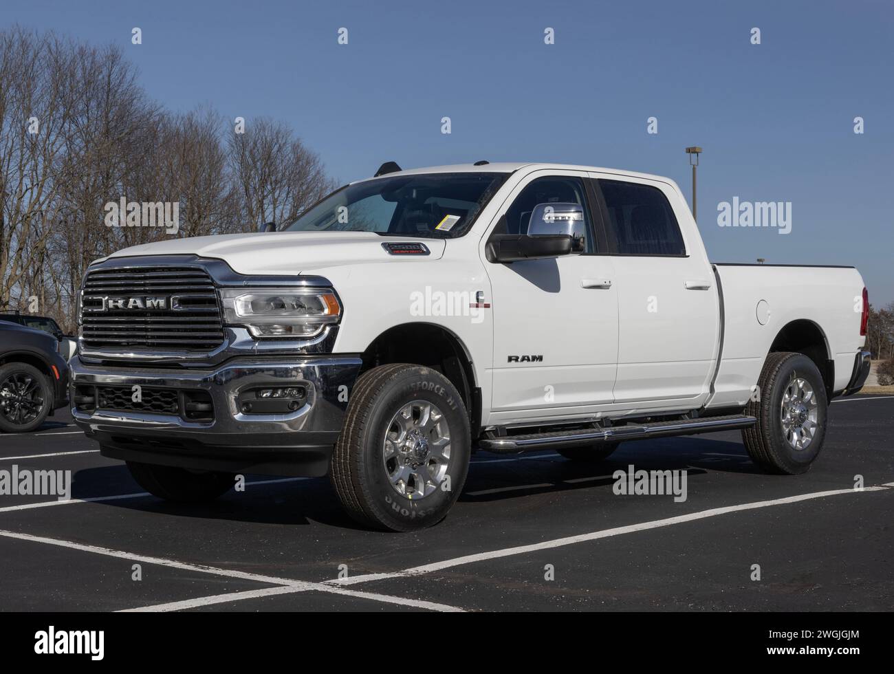 Kokomo - February 4, 2024: Ram 2500 Laramie Crew 4X4 display at a ...