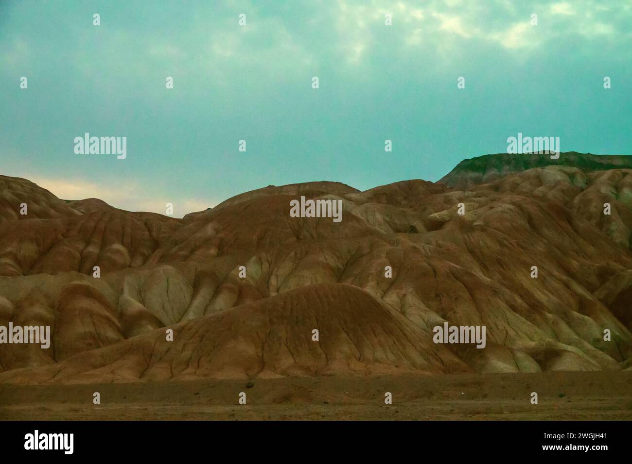 Badland, loessland (intricately dissected relief of desert and semi ...