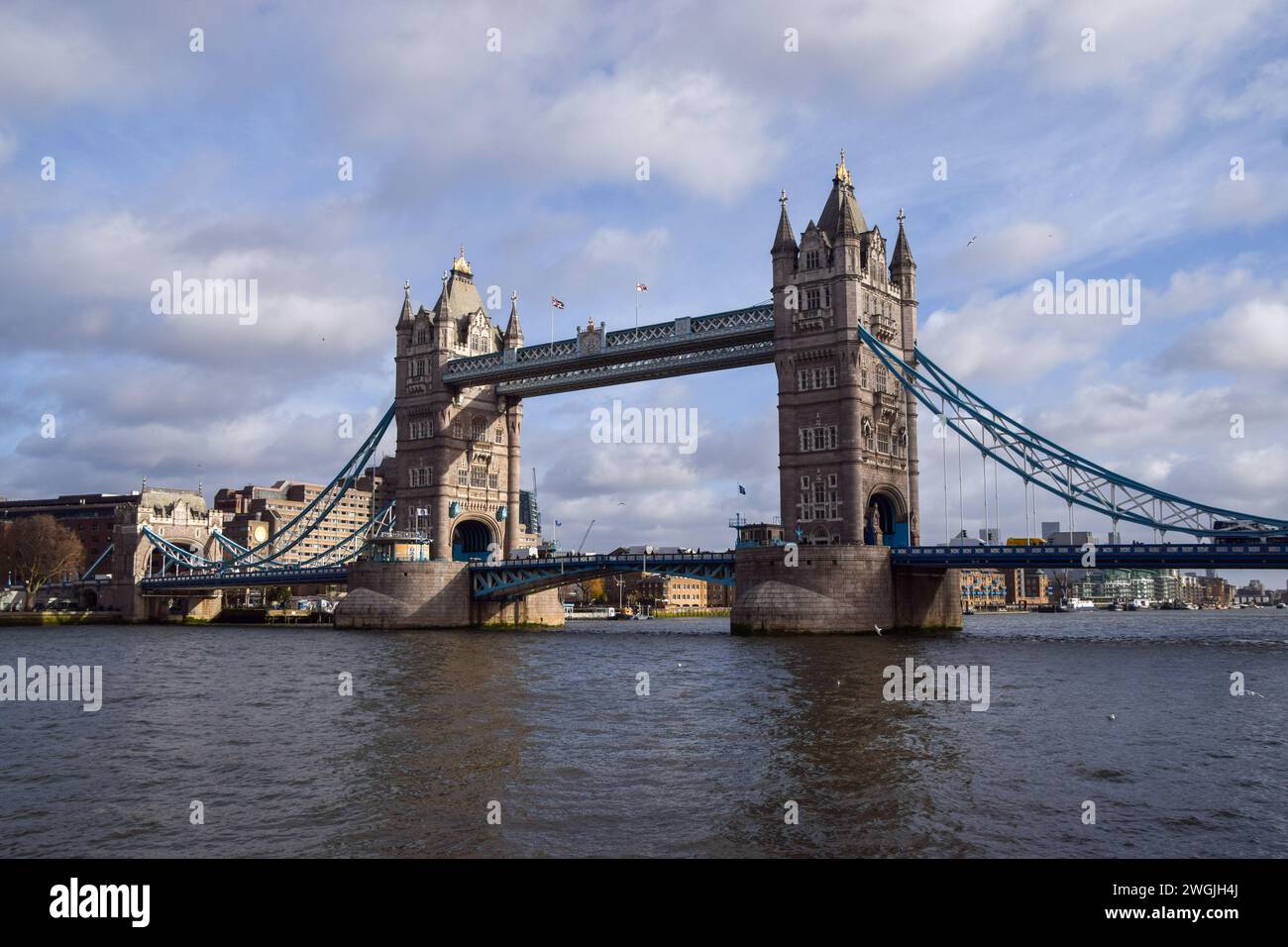 London, UK. 22nd January 2024. Tower Bridge and River Thames, daytime ...