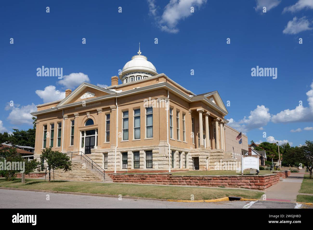 Guthrie, Oklahoma - Sept. 16, 2021: The historic Carnegie Library ...