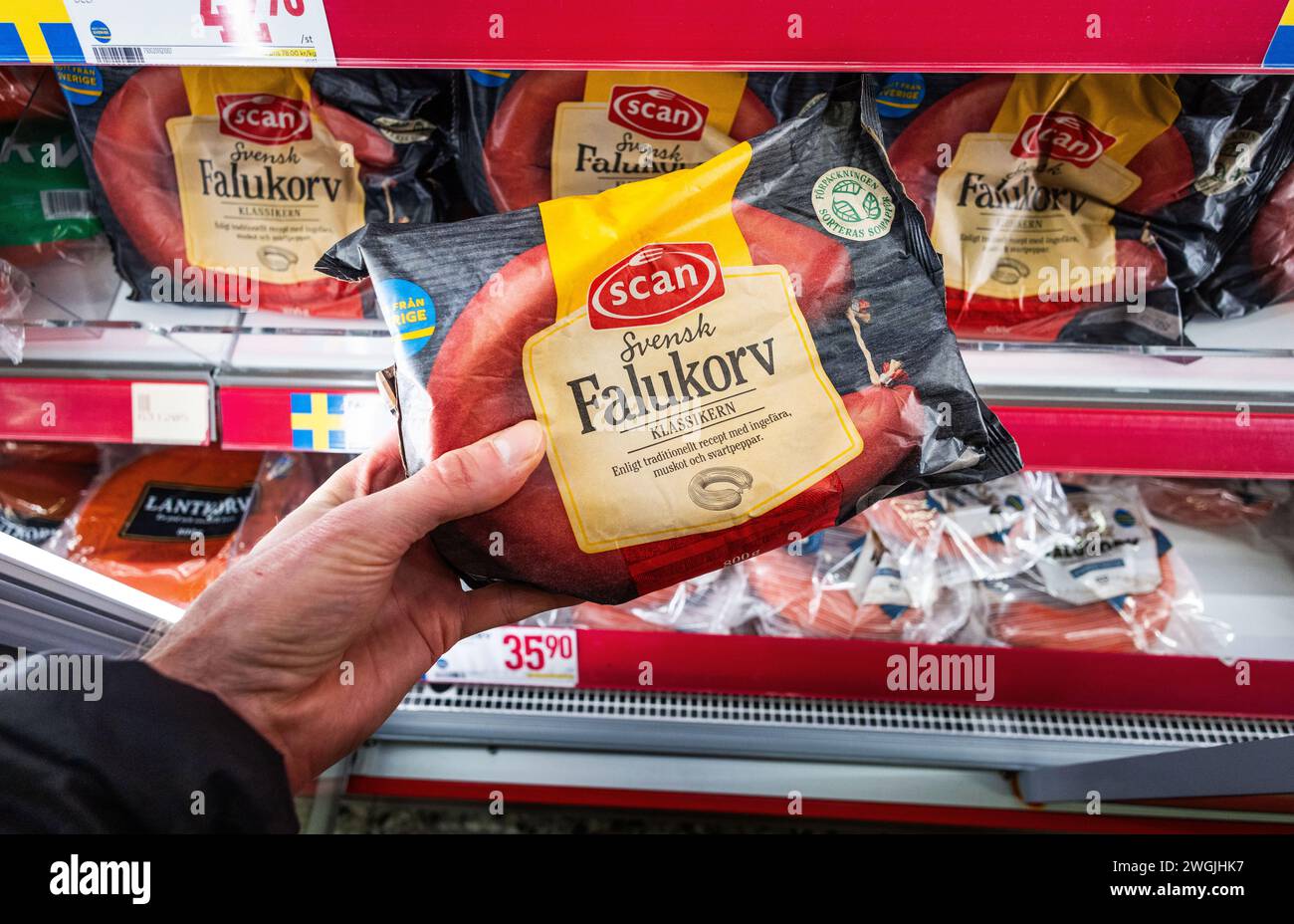 Svensk falukorv hi-res stock photography and images - Alamy