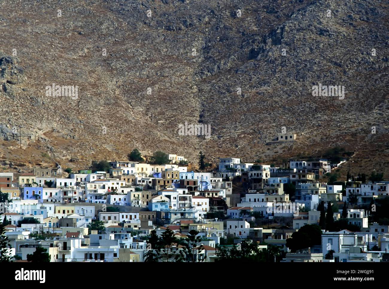 Port of Pothia, Kalymnos Island, Dodecanese, Greece, Europe, 1990 Stock ...