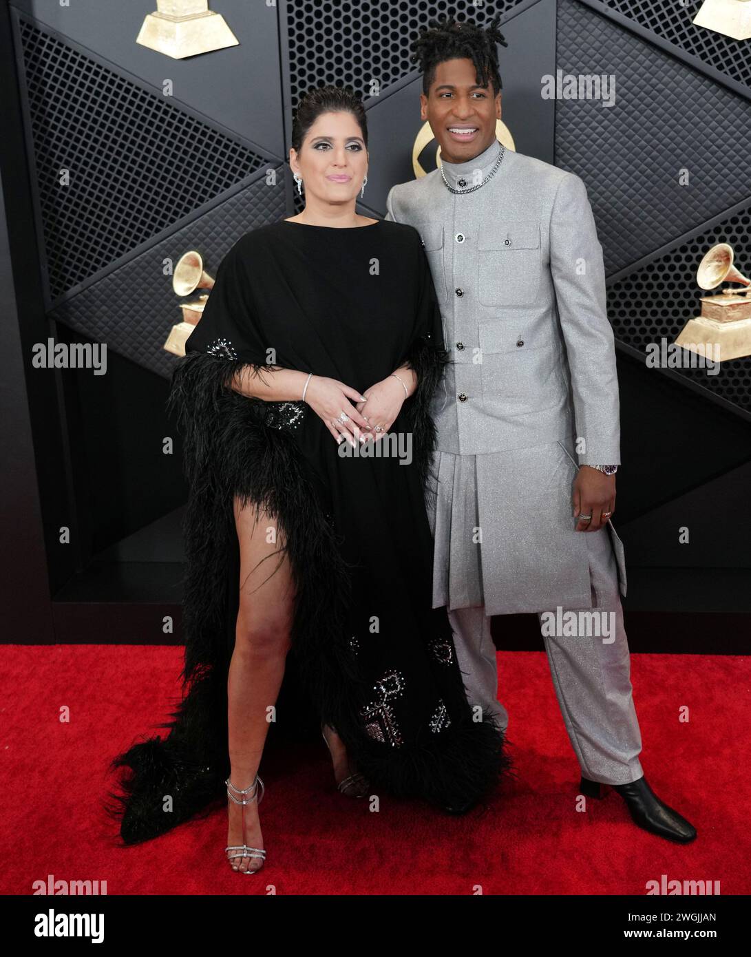 Los Angeles, USA. 04th Feb, 2024. (L-R) Suleika Jaouad and Jon Batiste ...
