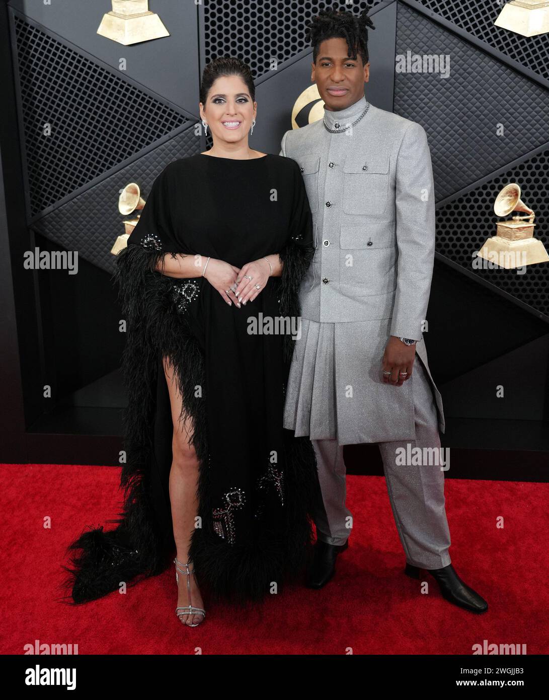 Los Angeles, USA. 04th Feb, 2024. (L-R) Suleika Jaouad and Jon Batiste ...
