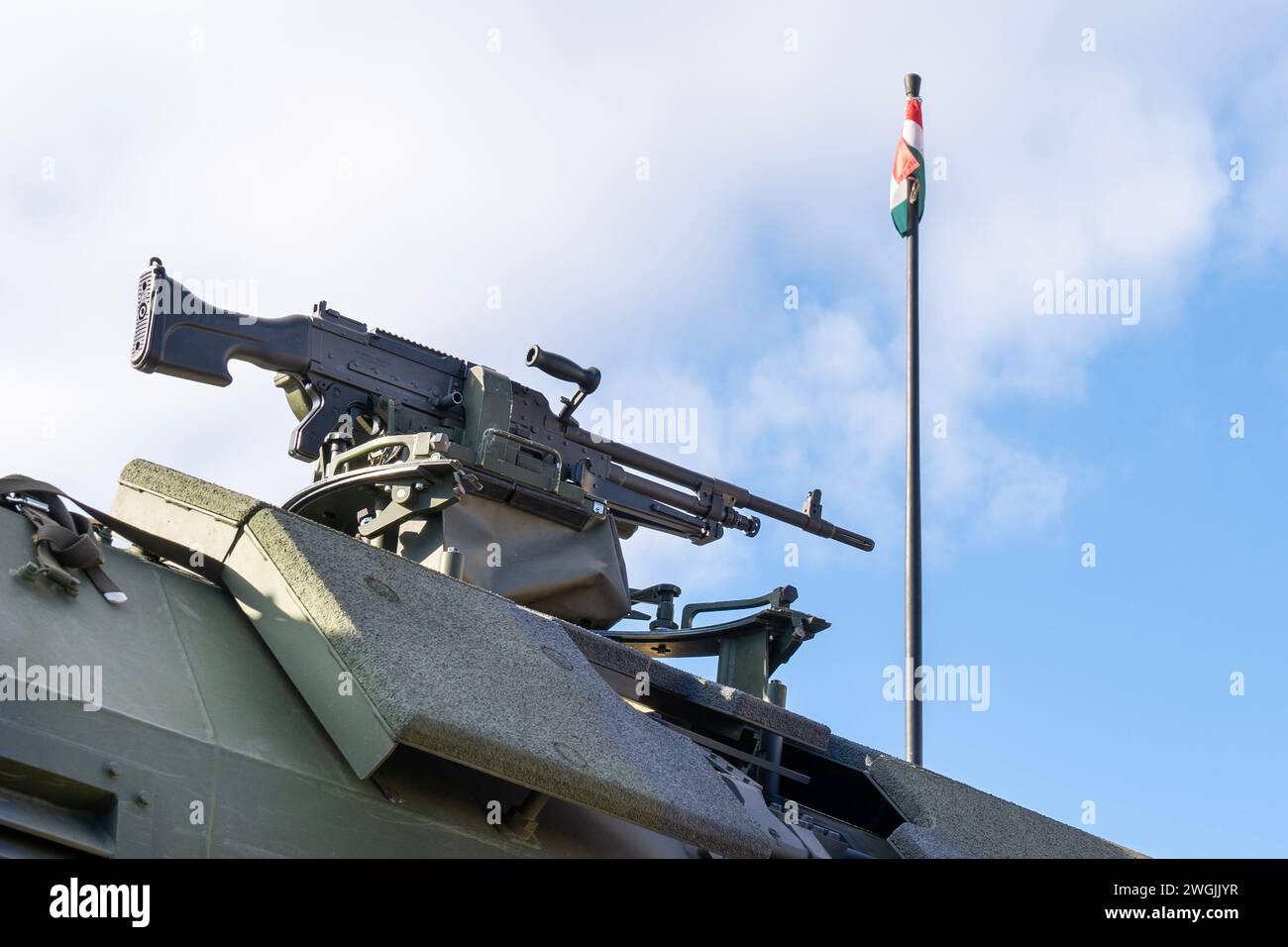 The turret machine gun of the modern hungarian Panzerhaubitze 2000 (PzH ...