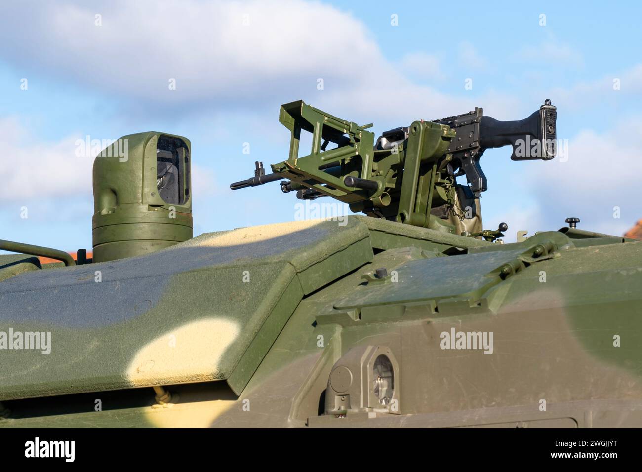 The turret machine gun of the modern hungarian Panzerhaubitze 2000 (PzH ...